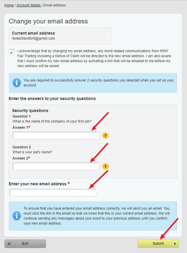 Help Detail - Manage Logon Account Details